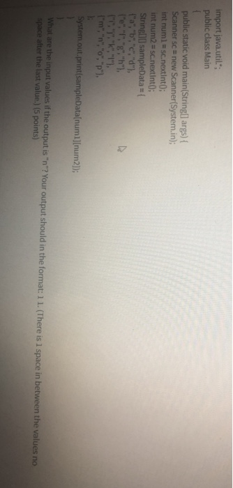 Solved import java.util."; public class Main public static | Chegg.com