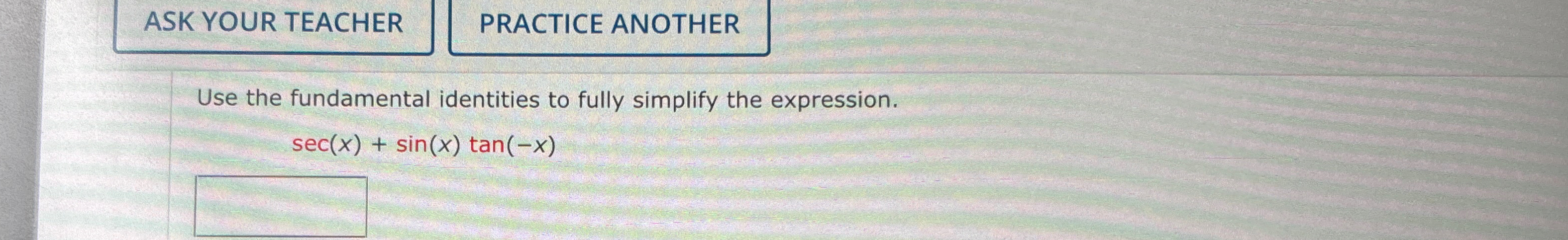 Solved ASK YOUR TEACHERPRACTICE ANOTHERUse the fundamental | Chegg.com