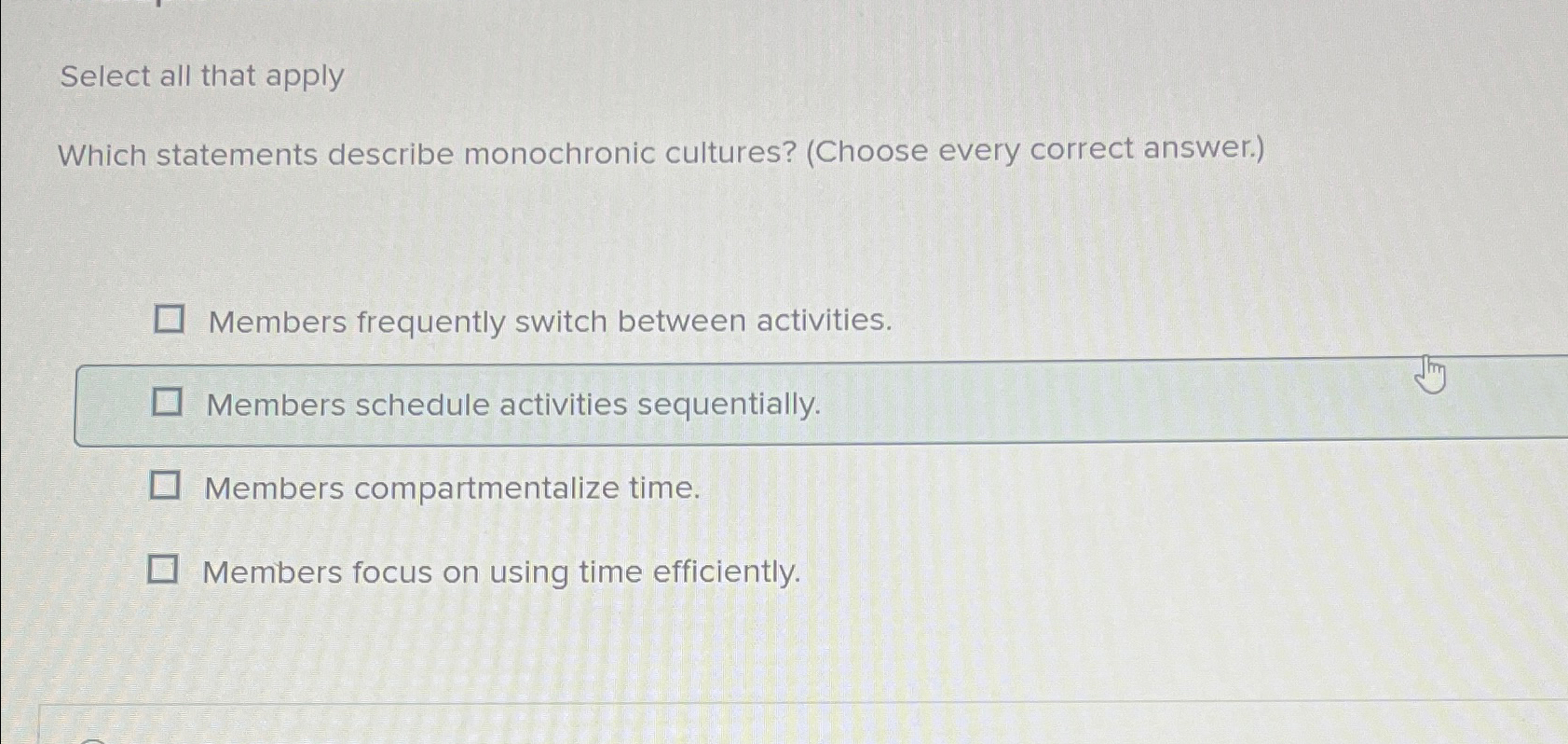 Select all that applyWhich statements describe | Chegg.com