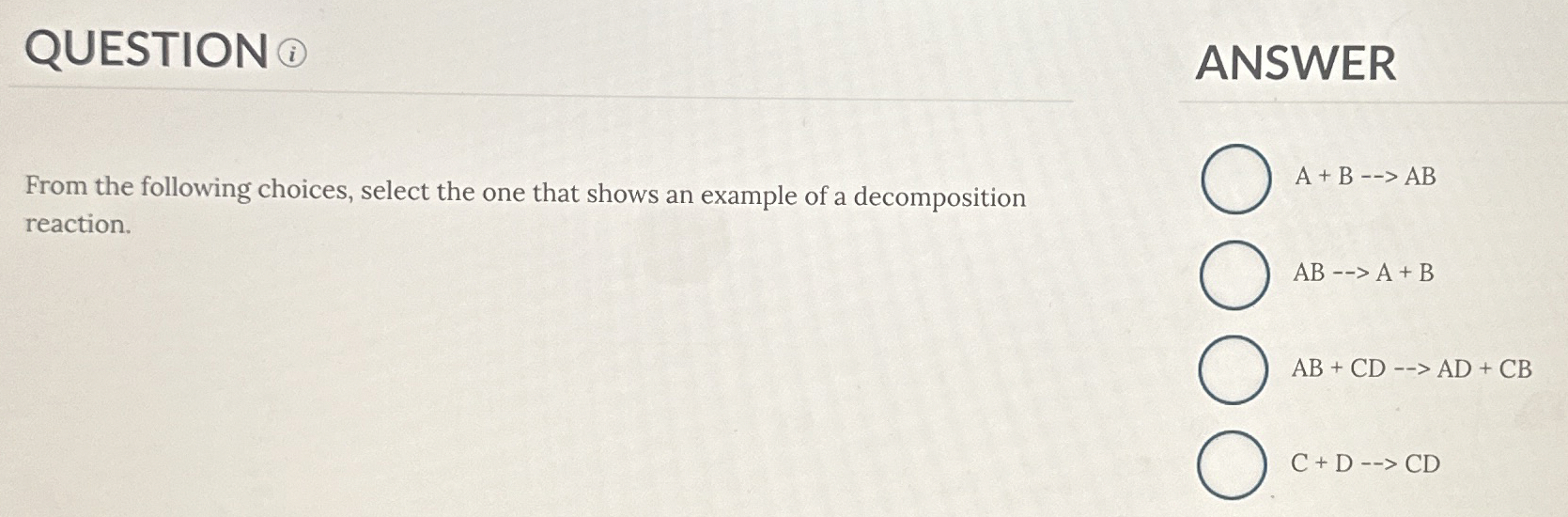 QUESTION ©From the following choices, select the one | Chegg.com