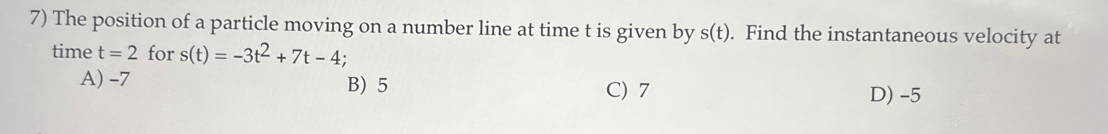 Solved The position of a particle moving on a number line at | Chegg.com