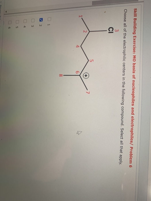 Solved Skill Building Exercise: MO basis of nucleophiles and | Chegg.com