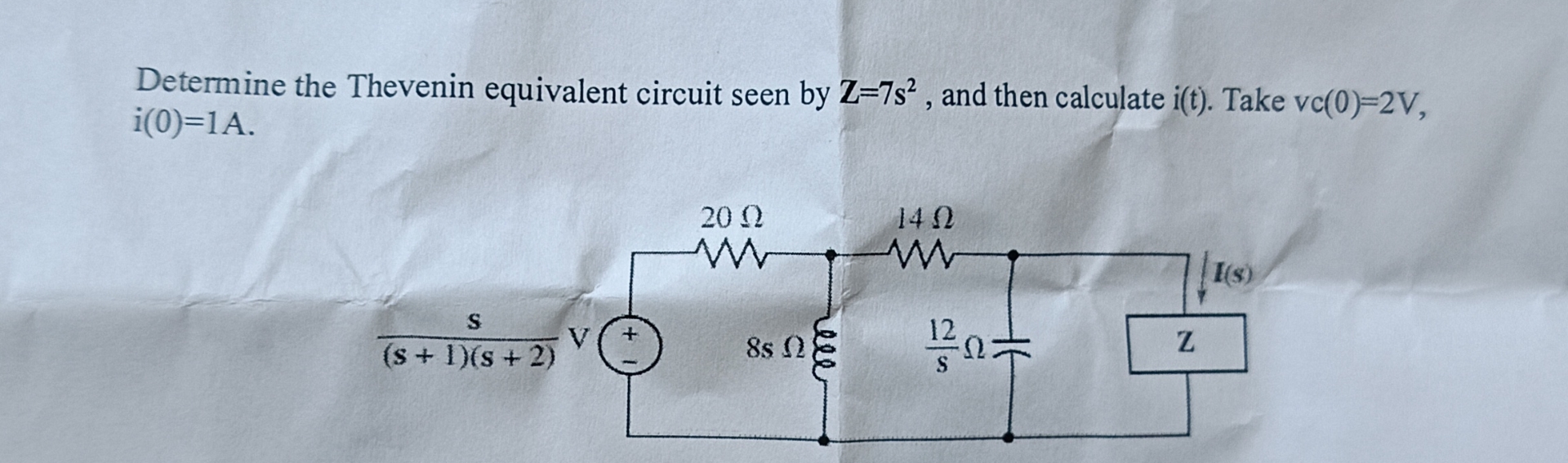 Solved Determine the Thevenin equivalent circuit seen by | Chegg.com