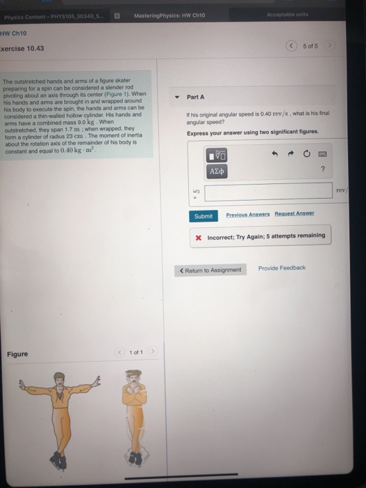 Solved Physices Content - PHYS105_30340 S... Mastering | Chegg.com