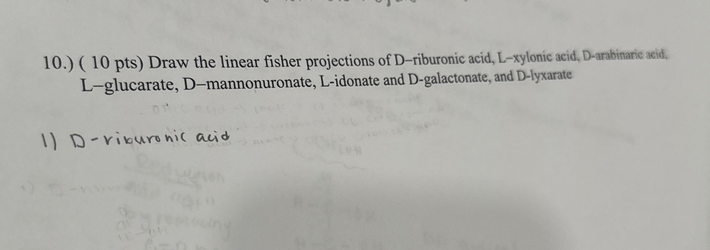 Solved 10.) ( 10 ﻿pts ) ﻿Draw the linear fisher projections | Chegg.com