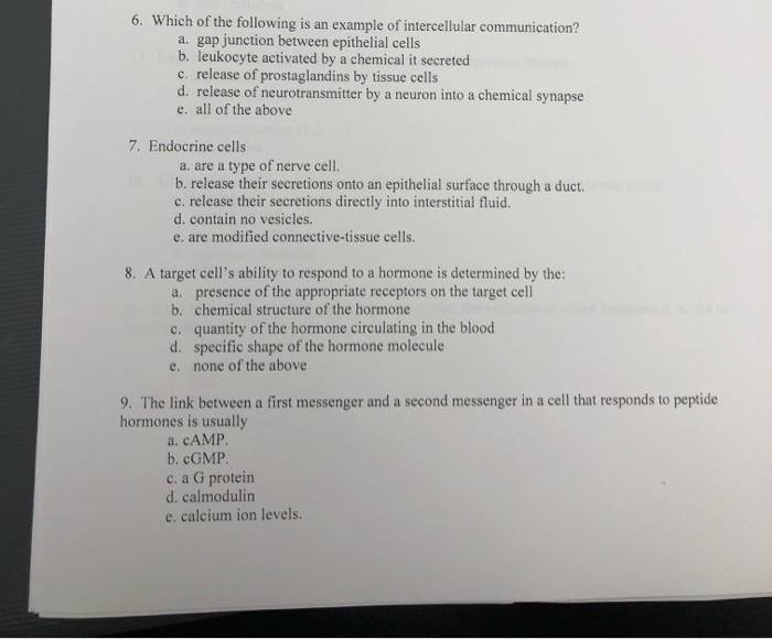 Solved 6. Which of the following is an example of | Chegg.com