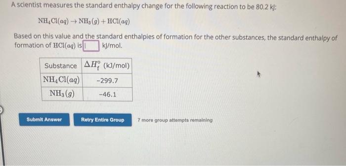 Solved NH4Cl(aq)→NH3(g)+HCl(aq) Based on this value and the | Chegg.com