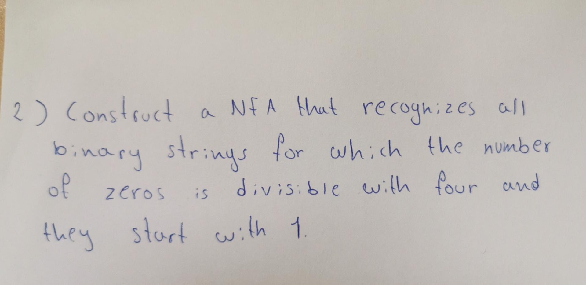 Solved 2 Construct A Nfa That Recognizes All 2 Binary 