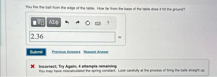 Solved A small spring-loaded launcher is designed to fire | Chegg.com