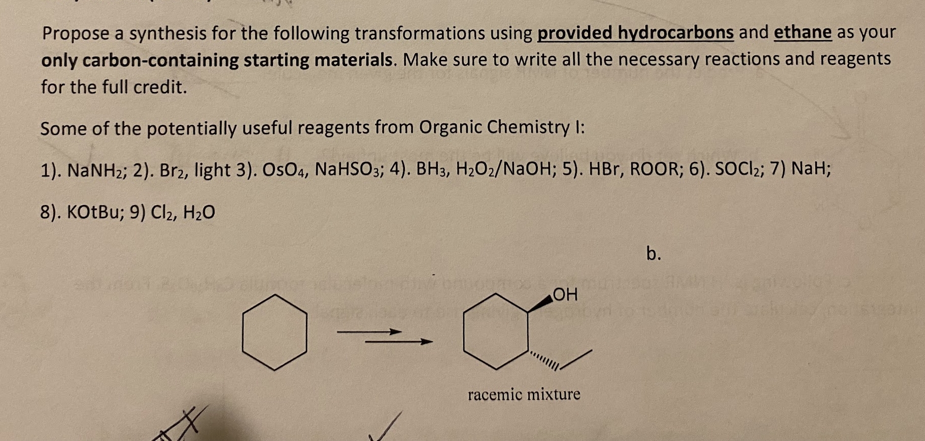 Solved Propose a synthesis for the following transformations | Chegg.com