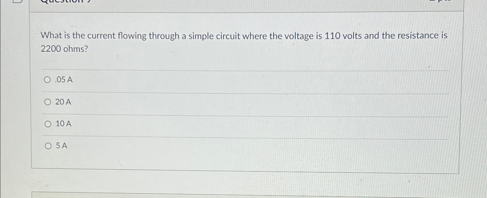 Solved What is the current flowing through a simple circuit | Chegg.com