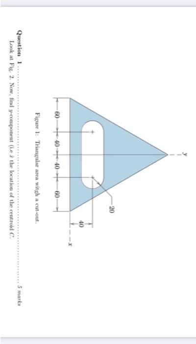 Solved -60- -40- -40- -60 -20 40 Figure 1: Triangular area | Chegg.com