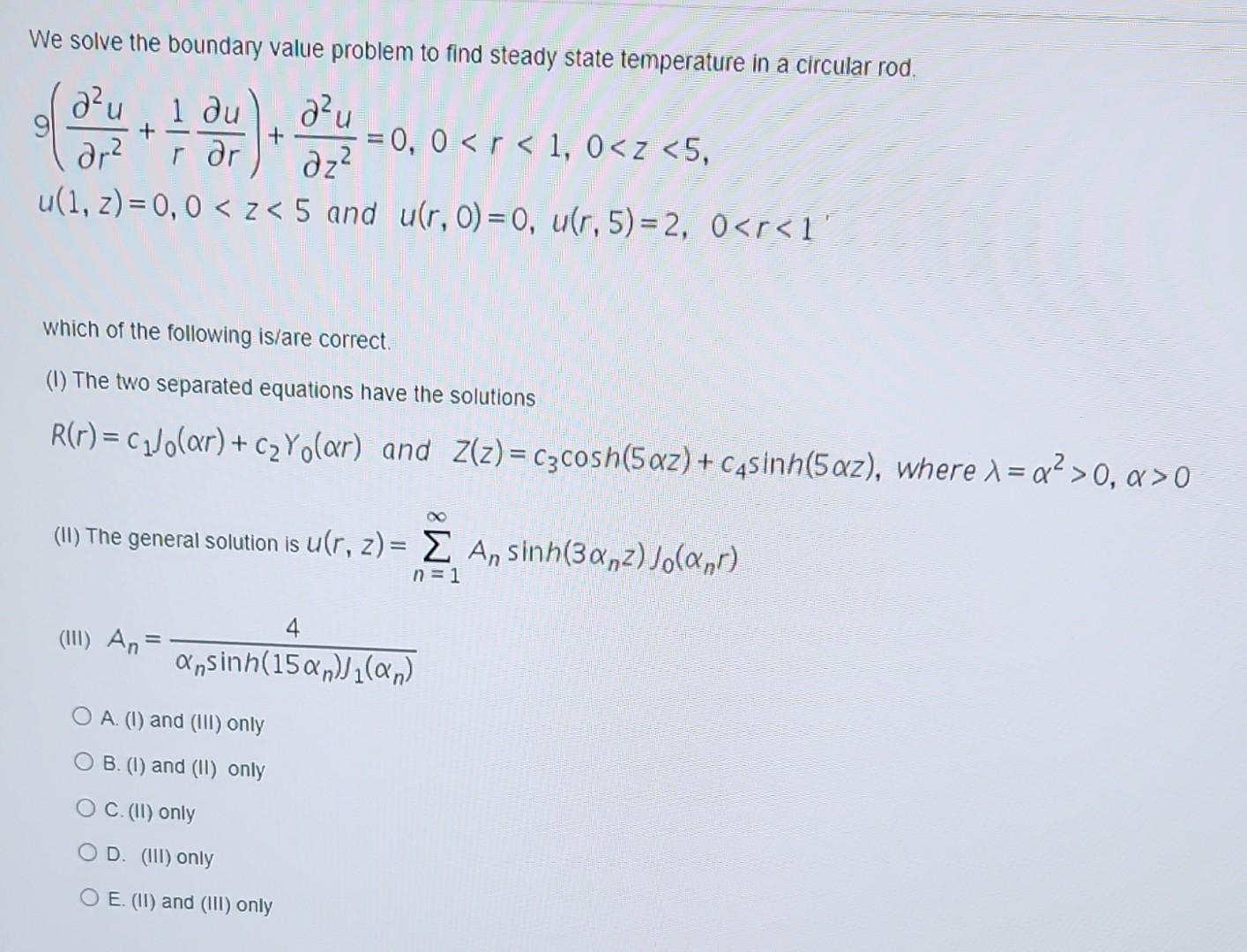 Solved We solve the boundary value problem to find steady | Chegg.com