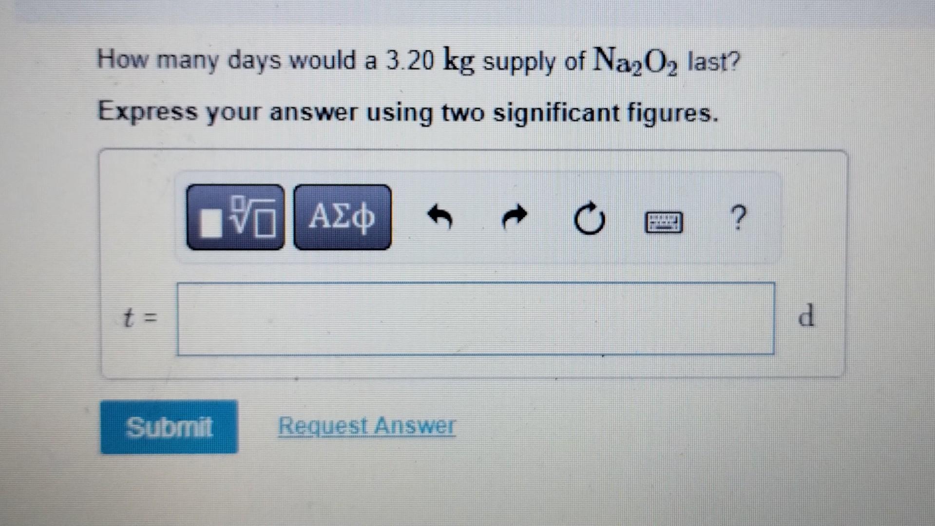 Solved The reaction of sodium peroxide (Na2O2) with CO2 is | Chegg.com