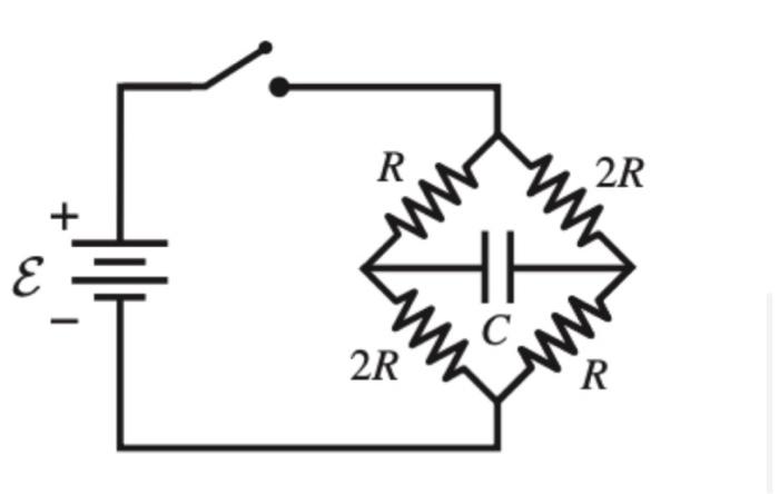 Solved In the adjacent circuit the switch is initially open | Chegg.com