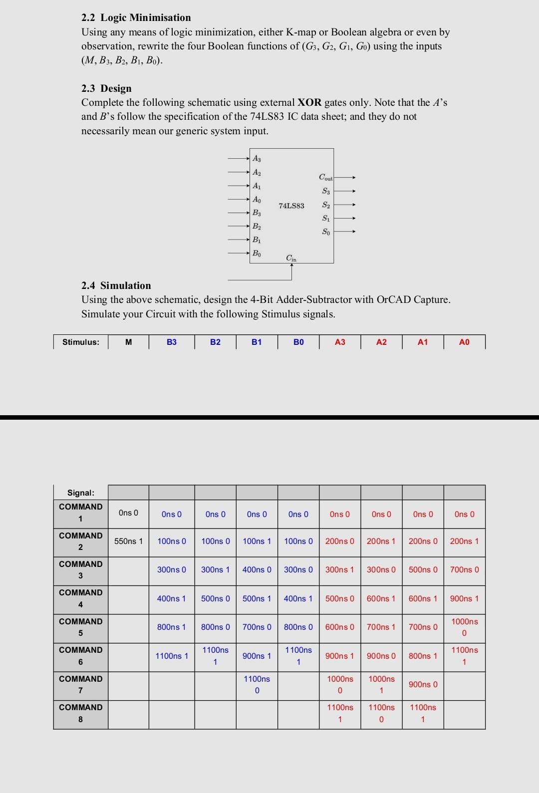 Solved 2 2 Logic Minimisation Using Any Means Of Logic