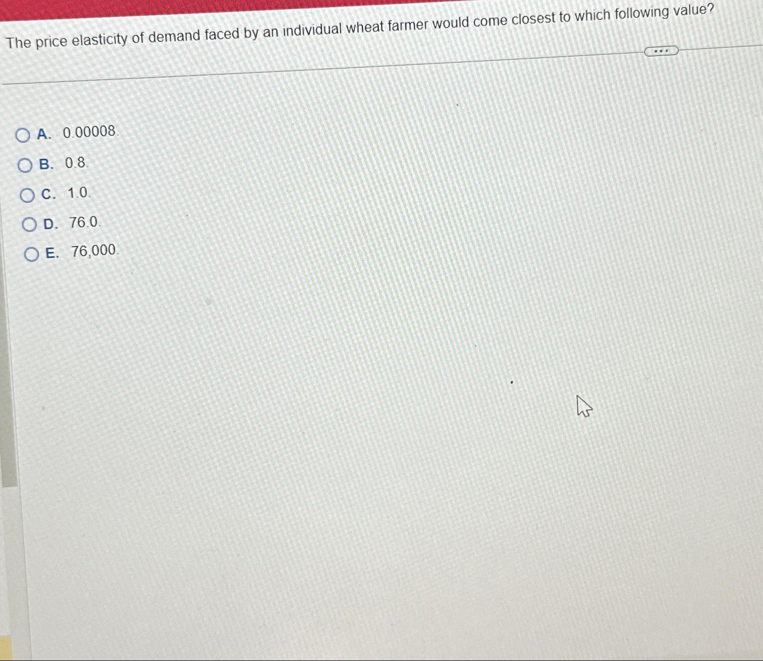 Solved The price elasticity of demand faced by an individual | Chegg.com