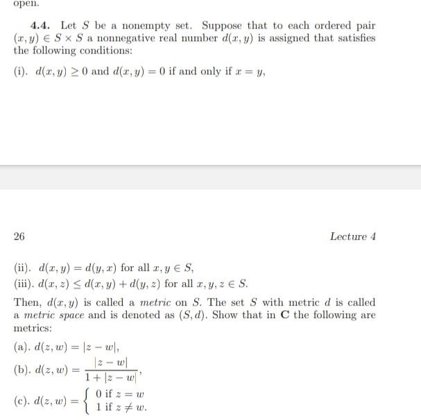 Solved 44 Let S Be A Nonempty Set Suppose That To Each