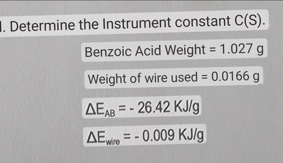 Solved Determine the Instrument constant C(S). | Chegg.com