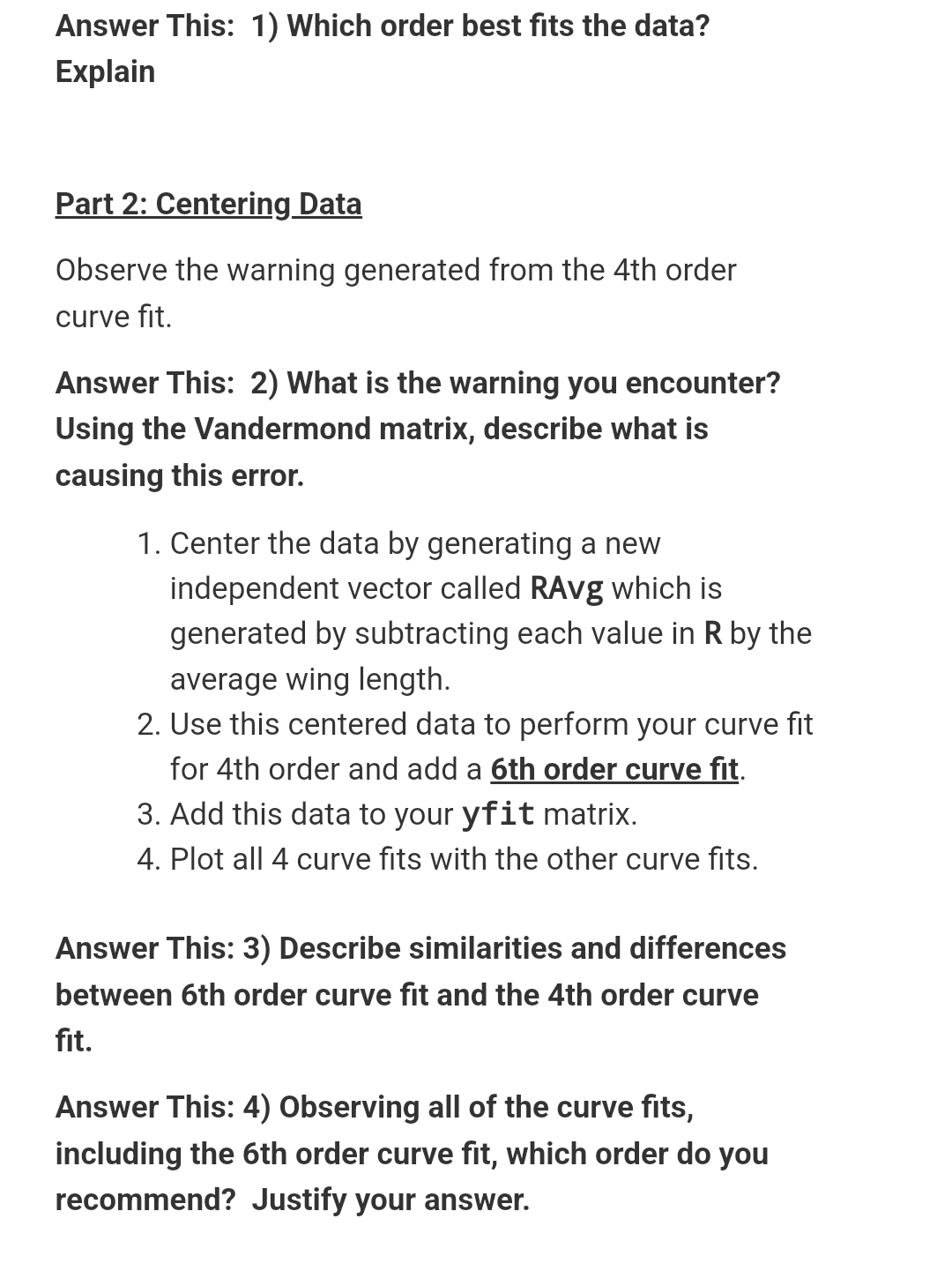 Solved Curvefitting Using poly†it The resistance of 30 | Chegg.com