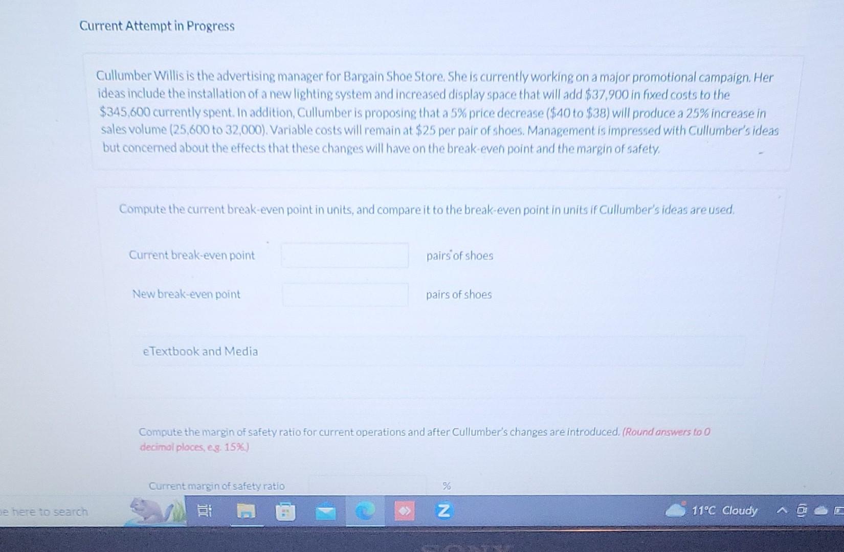Solved Current Attempt in Progress Cullumber Willis is the | Chegg.com