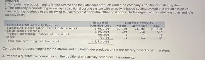 Solved Problem 7-17 (Algo) Comparing Traditional and | Chegg.com