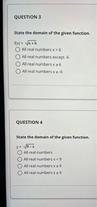 Solved Graph the function.State the domain of the given | Chegg.com