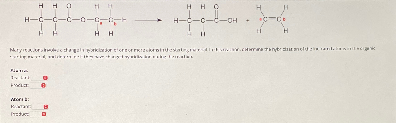 Solved Many reactions involve a change in hybridization of | Chegg.com