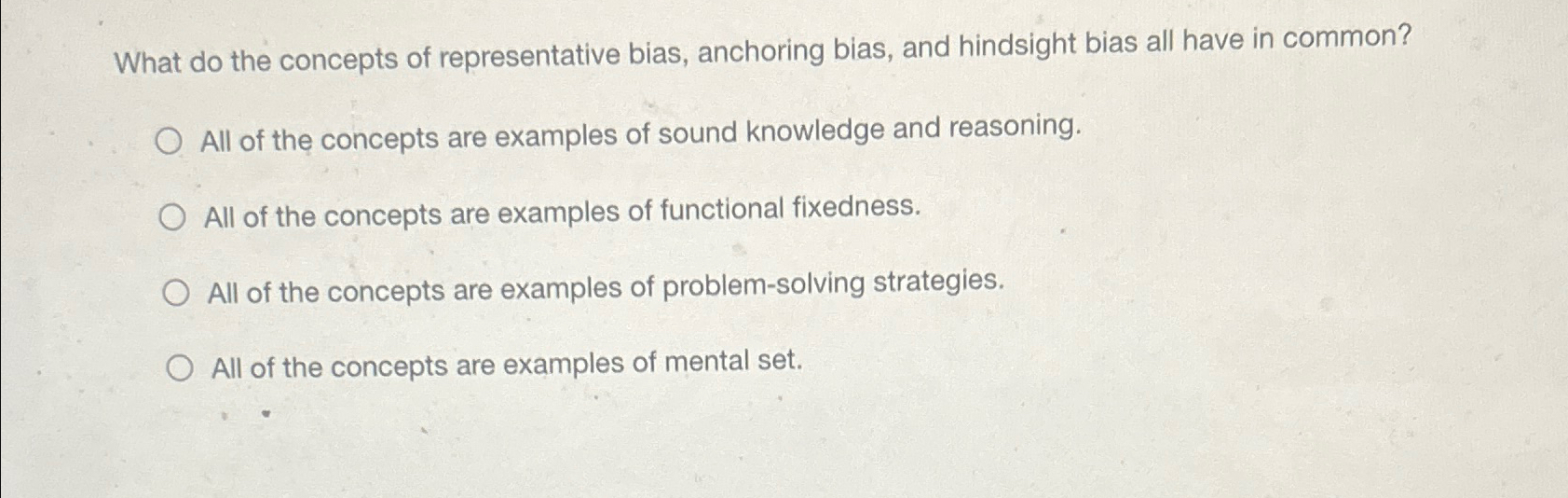 What do the concepts of representative bias, | Chegg.com