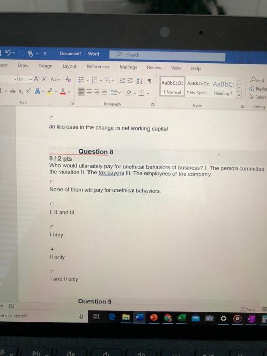 Solved Documenti Word Sew sert Draw Design Layout References | Chegg.com