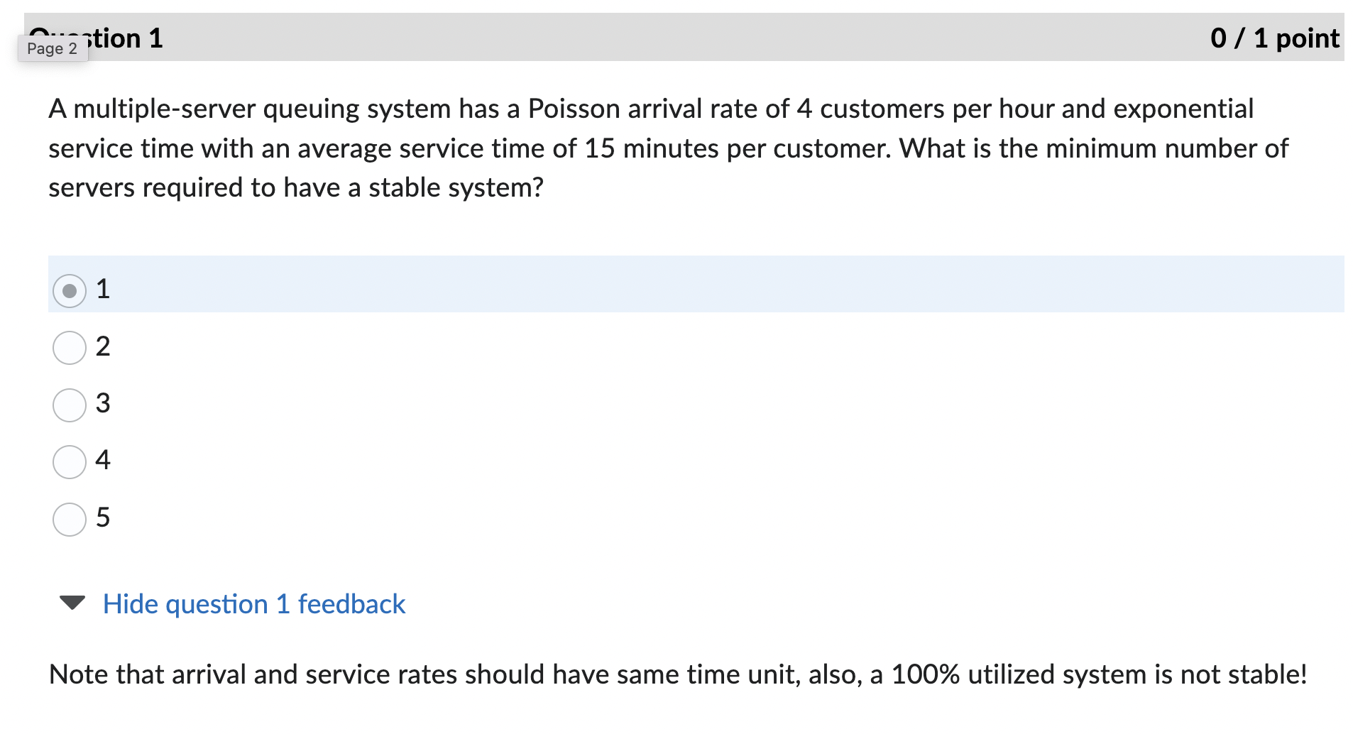Solved Page 2 ﻿ition 1A multiple-server queuing system has a | Chegg.com