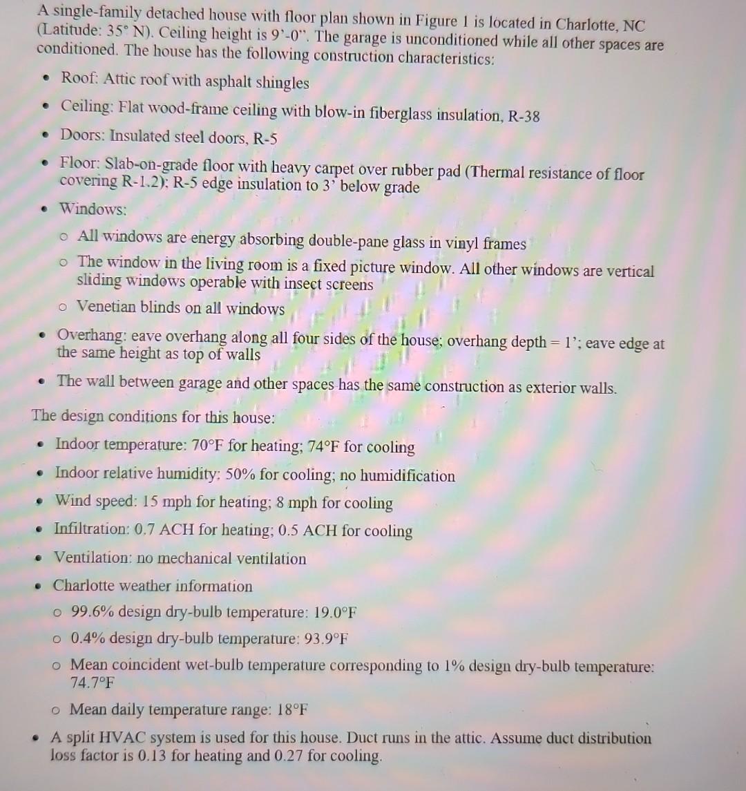 Solved A single-family detached house with floor plan shown | Chegg.com