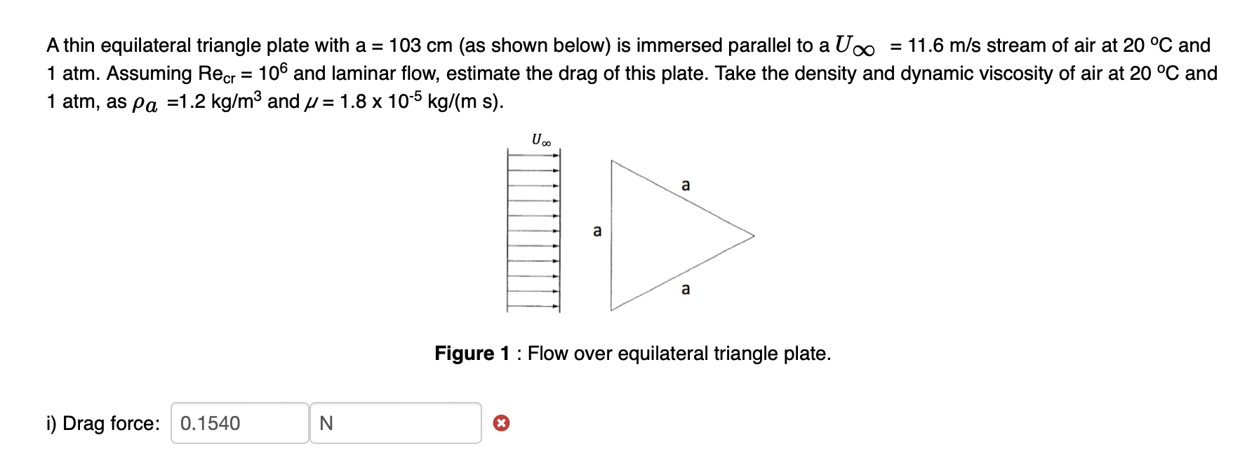Solved A thin equilateral triangle plate with a=103cm (as | Chegg.com