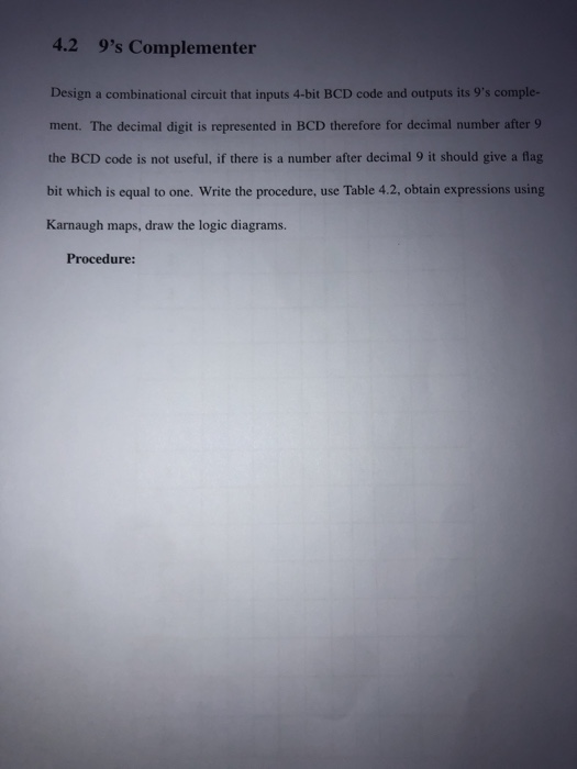 Solved 4.1 Gray Code to Binary Code Design a combinational | Chegg.com