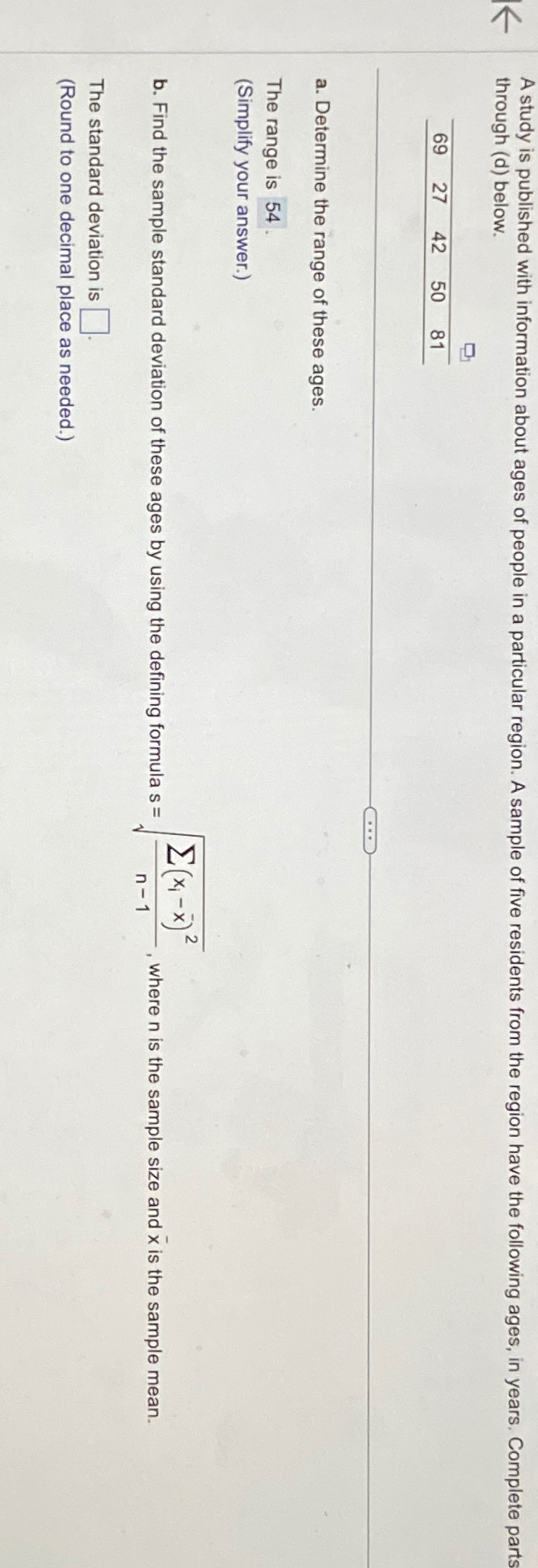 Solved A study is published with information about ages of | Chegg.com