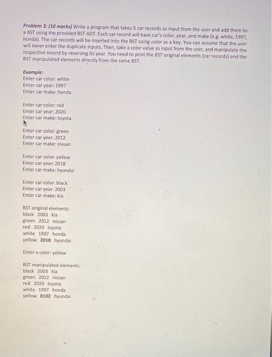 Solved Problem 3 10 Marks Write A Program That Takes 5 8912