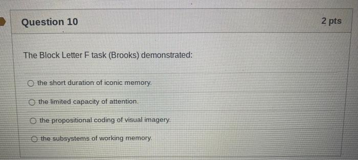 Solved A digit span task is used to measure: attention. | Chegg.com