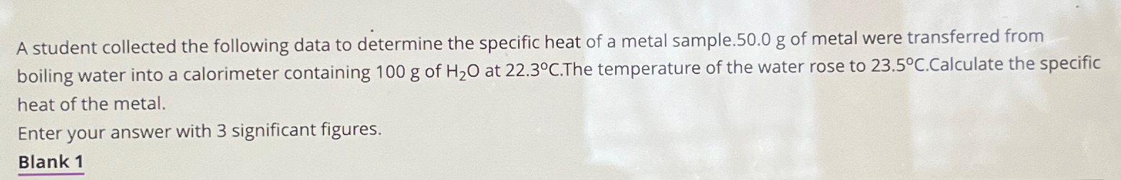 Solved A student collected the following data to determine | Chegg.com