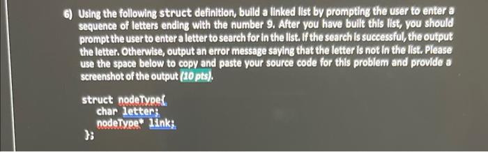 Solved 6) Using the following struct definition, build a | Chegg.com