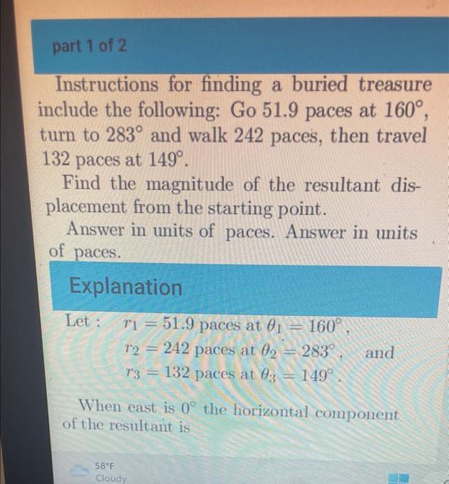 Solved part 1 of 2 Instructions for finding a buried | Chegg.com