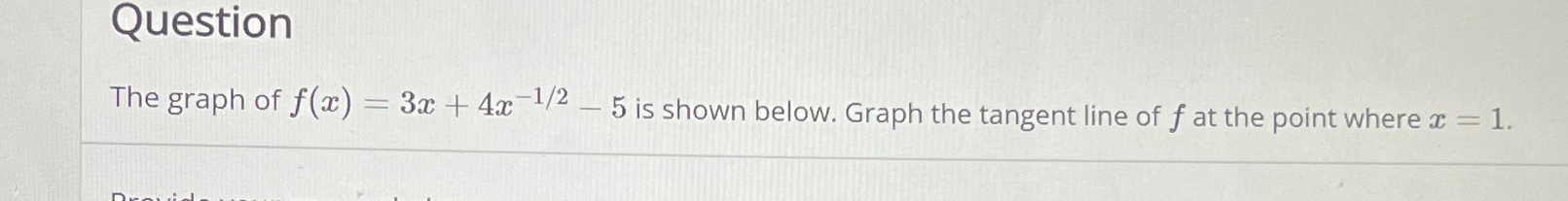 Solved QuestionThe graph of f(x)=3x+4x-12-5 ﻿is shown below. | Chegg.com