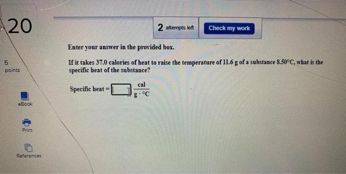 Solved 20 2 attempts left Check my work Enter your answer in | Chegg.com