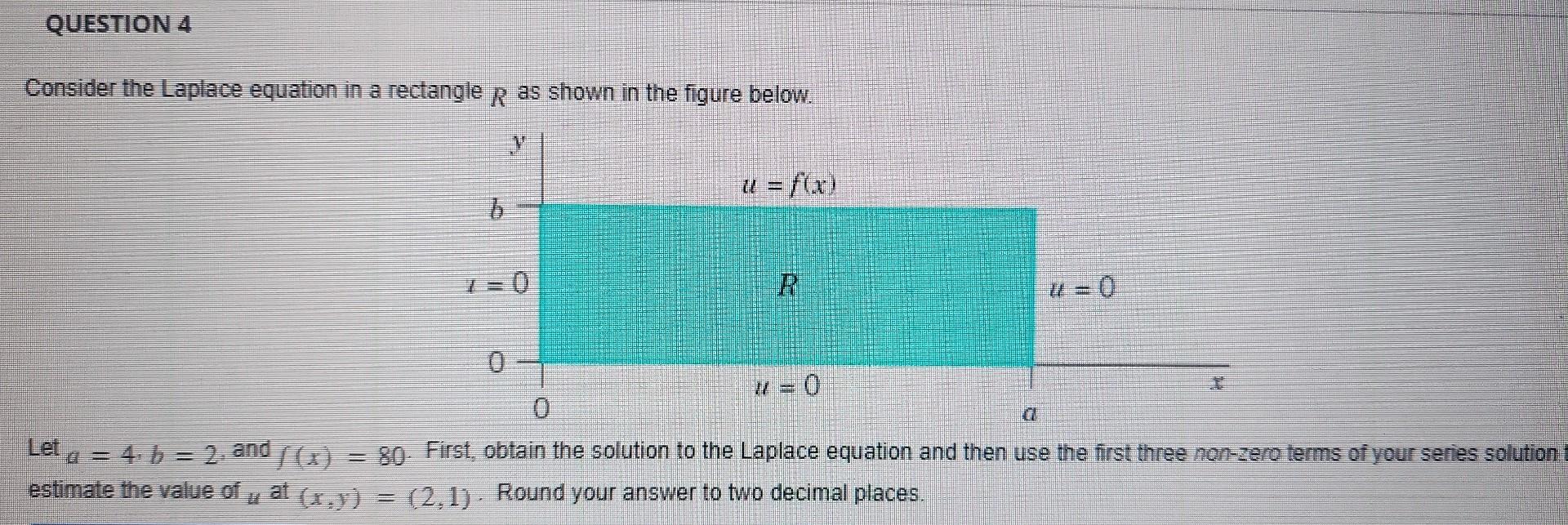 Solved Consider the Laplace equation in a rectangle R as | Chegg.com