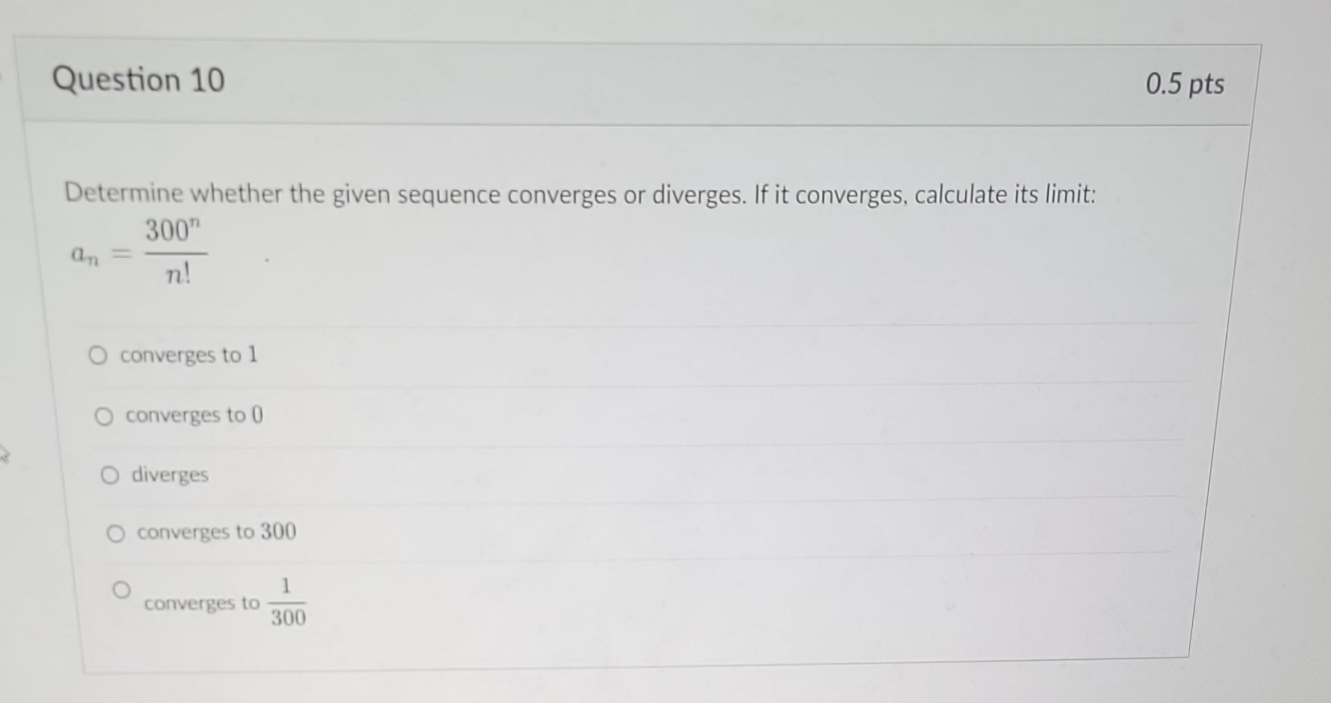 Solved Determine whether the given sequence converges or | Chegg.com