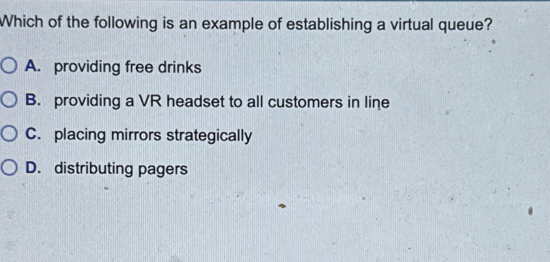 Solved Which of the following is an example of establishing | Chegg.com