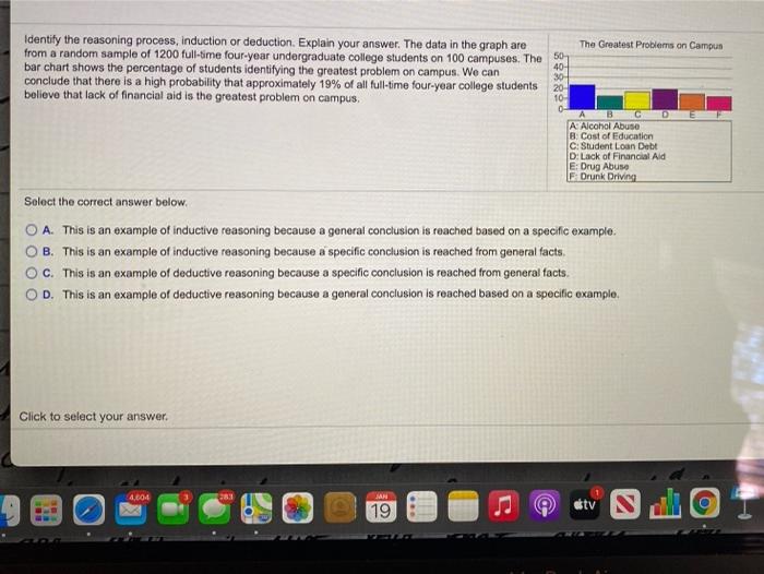 Solved Identify the reasoning process, induction or | Chegg.com