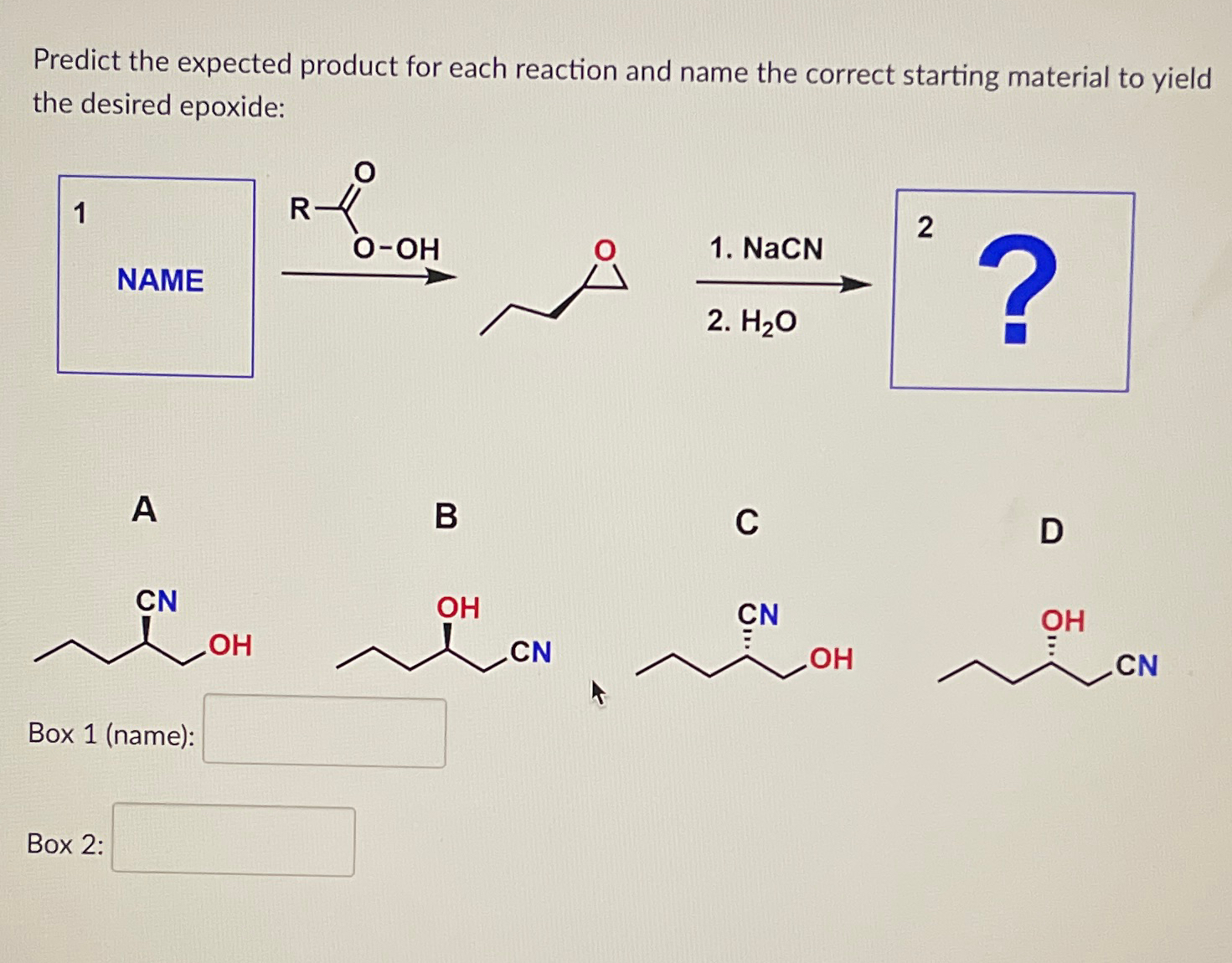 Solved Predict the expected product for each reaction and | Chegg.com