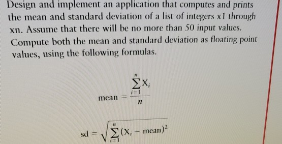 Solved Design and implement an application that computes and | Chegg.com