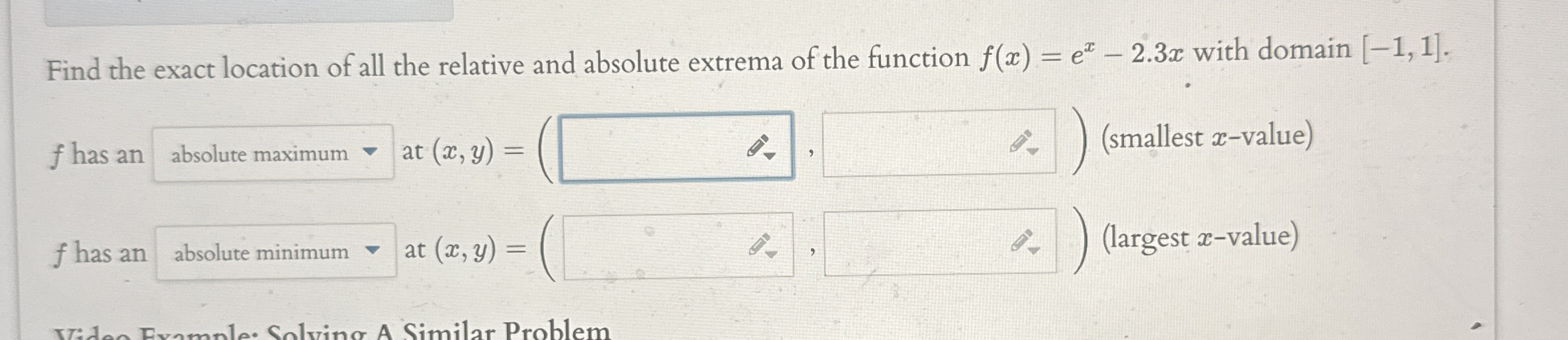 Solved Find the exact location of all the relative and | Chegg.com