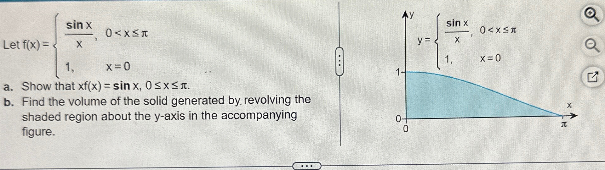 Solved Let xf(x)=sinx,0≤x≤πy | Chegg.com